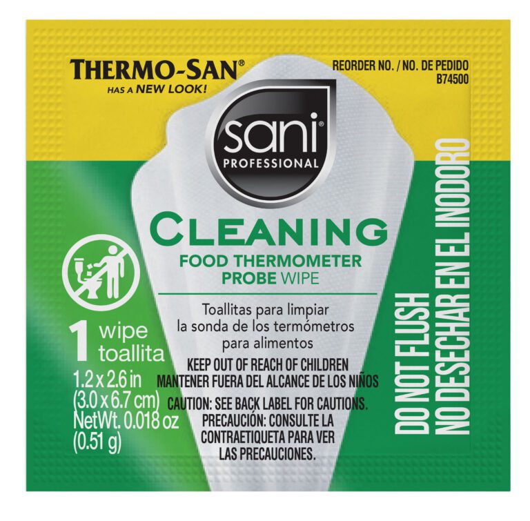 Thermometer Probe Wipes, Thermo-San Cleaning Wipe