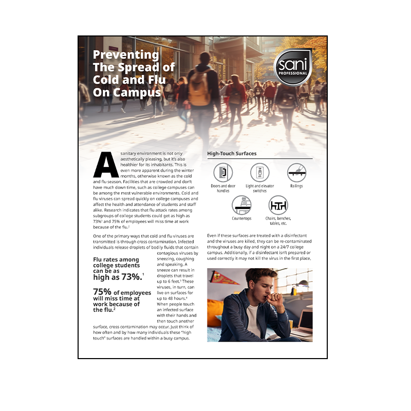 Preventing The Spread of Cold and Flu On Campus - Sani Professional.